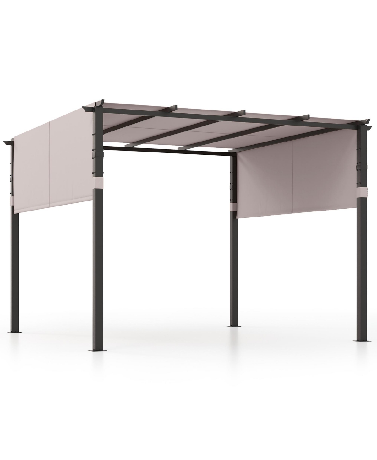 Click here for Gymax 10 x 10 ft Flat Top Pergola w/ Retractable C... prices