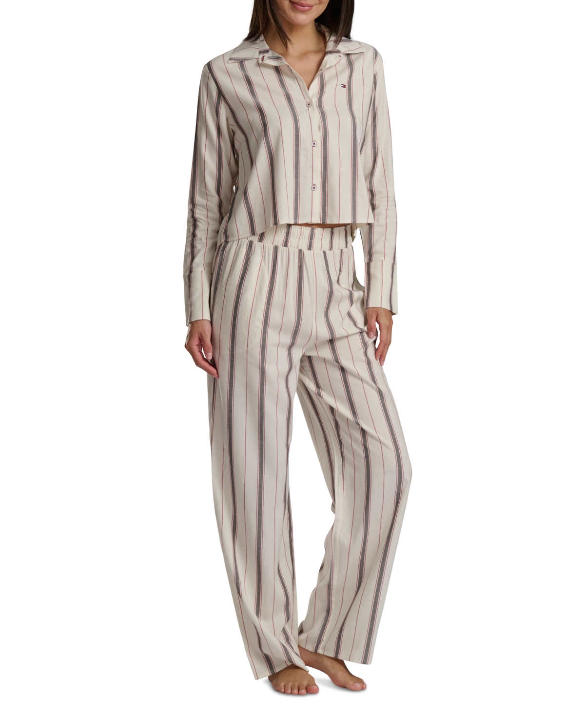 Click here for Tommy Hilfiger Womens Long Sleeve Top and High-Wai... prices