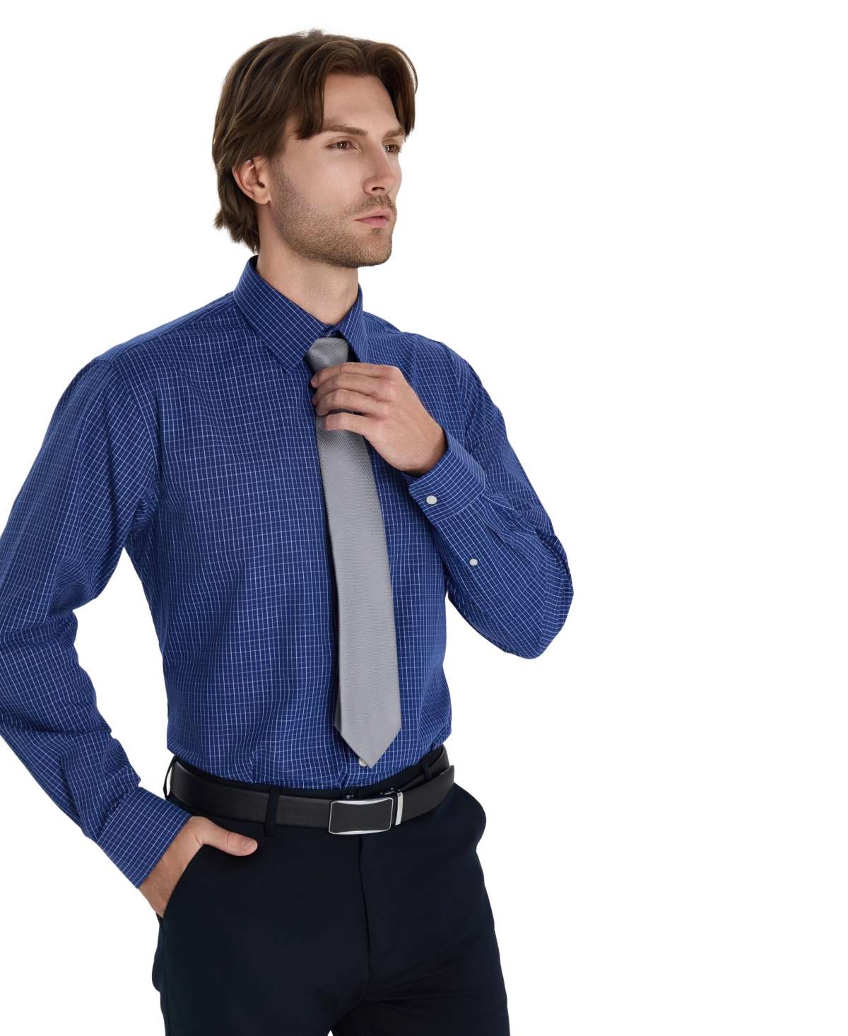 Click here for Club Room Mens Promo Regular Fit Micro Check Dress... prices