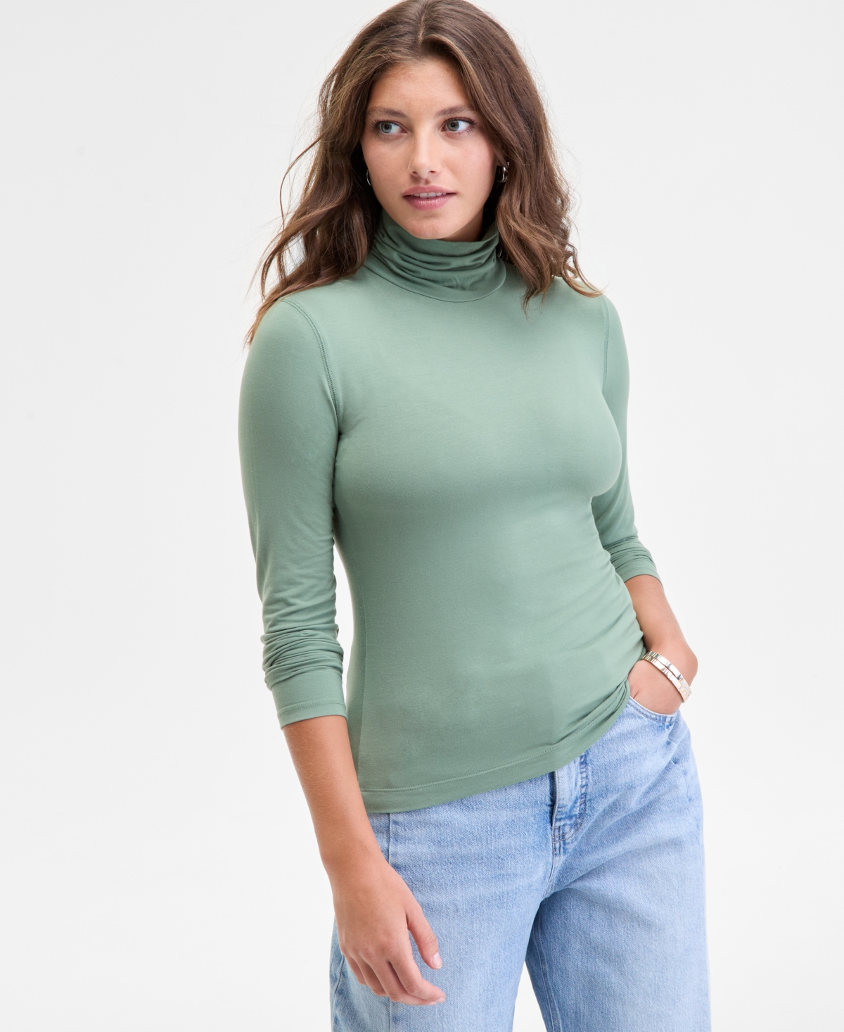 Click here for On 34th Womens Modal Long Sleeve Turtleneck  Creat... prices
