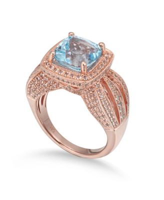 Click here for Suzy Levian Sterling Silver Cushion Cut Center Top... prices