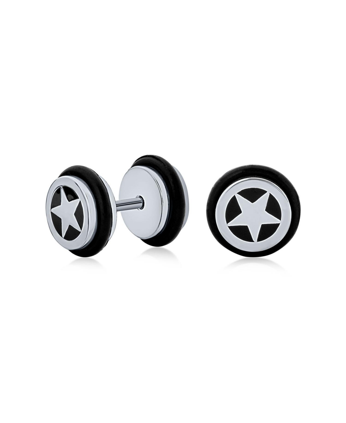 Click here for Bling Jewelry Two Tone Patriotic Star Illusion Che... prices