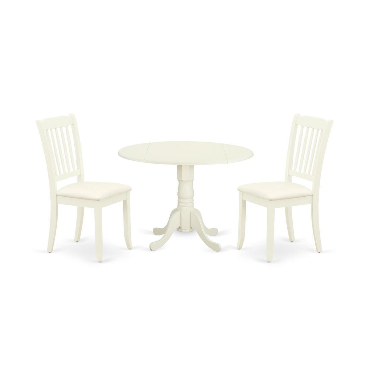 Click here for East West Furniture Dining Room Set Linen White -... prices