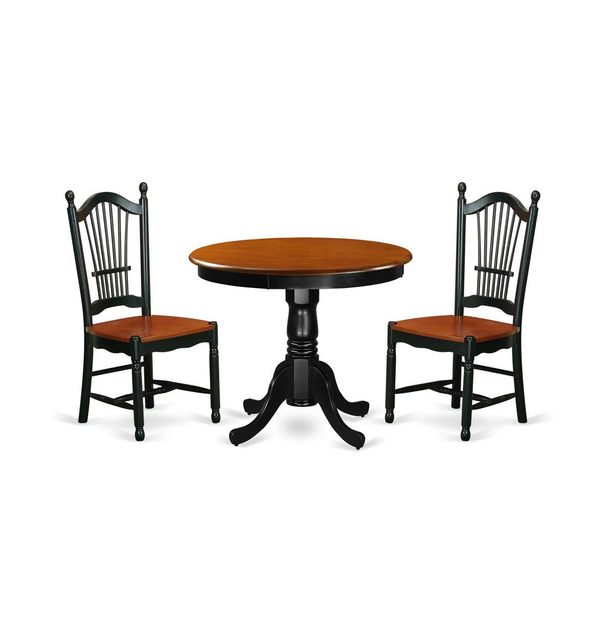 Click here for East West Furniture Dining Room Set Black & Cherry... prices