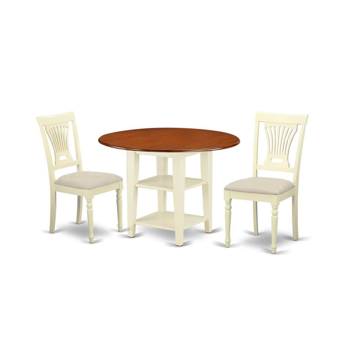 Click here for East West Furniture Dining Room Set Buttermilk & C... prices