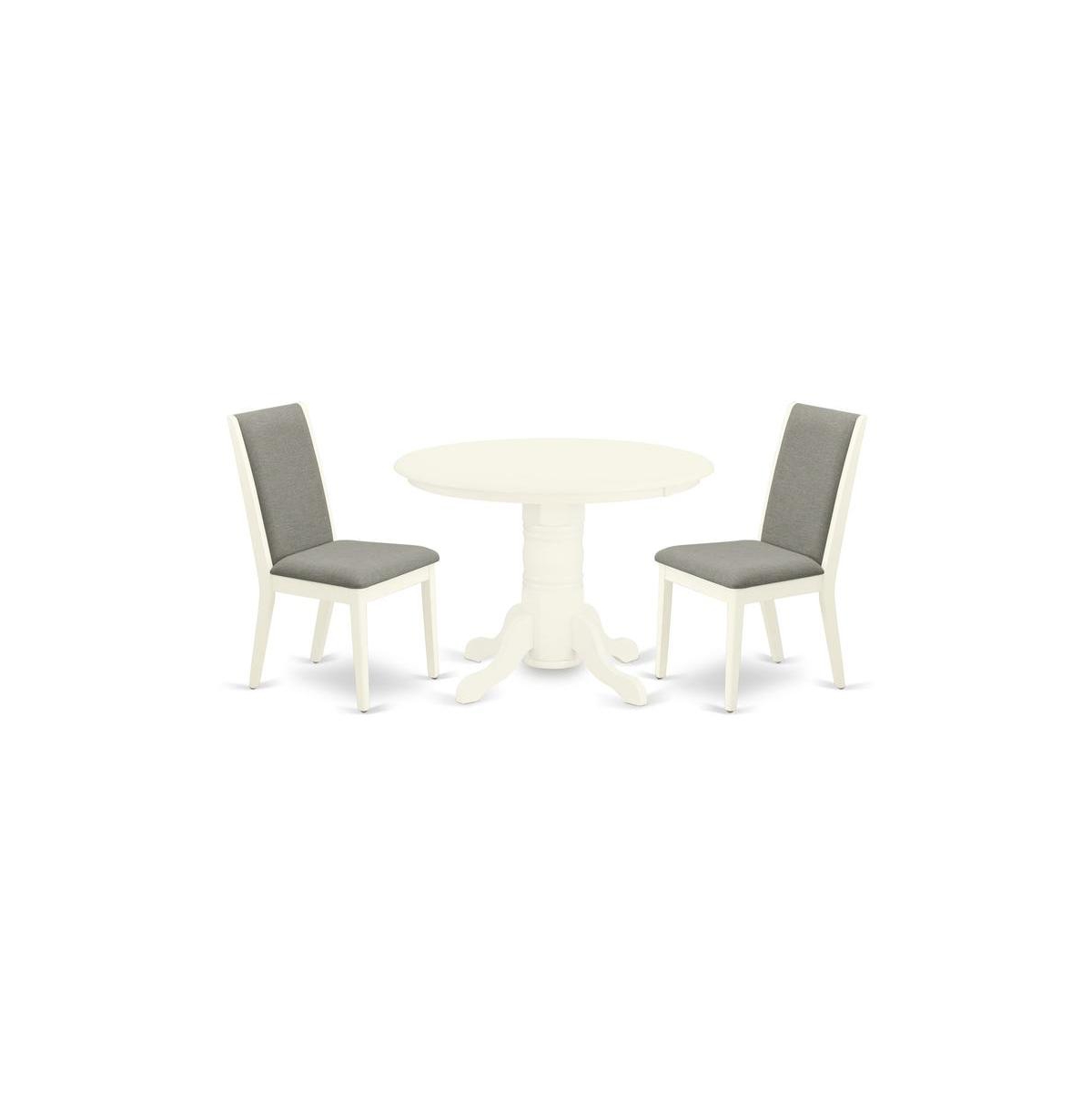 Click here for East West Furniture Dining Room Set Linen White -... prices