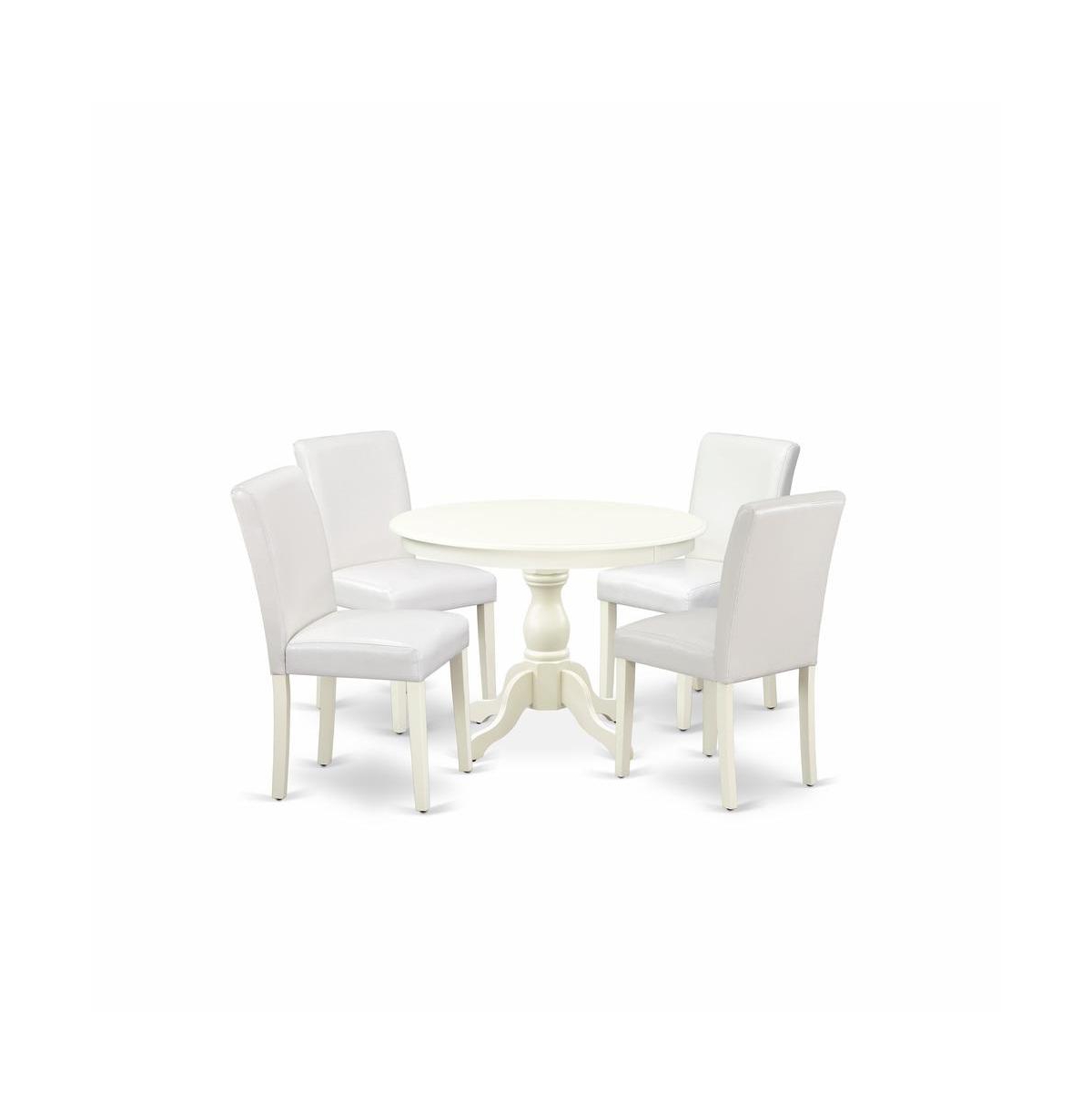 Click here for East West Furniture 5 Piece Dining Table Set - Lin... prices