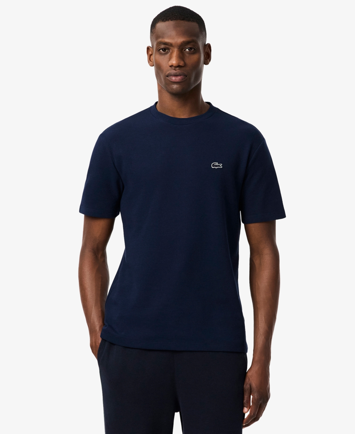 Click here for Lacoste Mens Short Sleeve Thermal T-Shirt - Navy B... prices