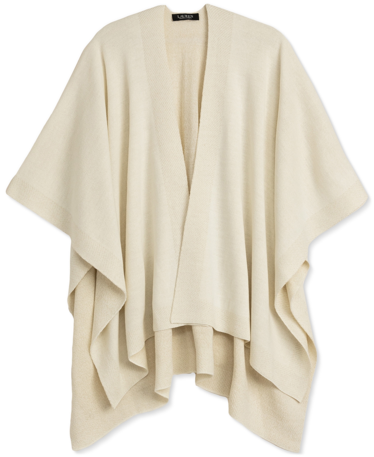 Lauren Ralph Lauren Reversible Ruana - 103 Cream/champagne