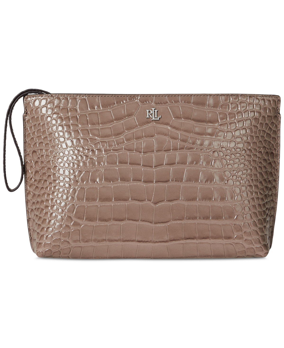 Click here for Lauren Ralph Lauren Crocodile-Embossed Leather Zip... prices