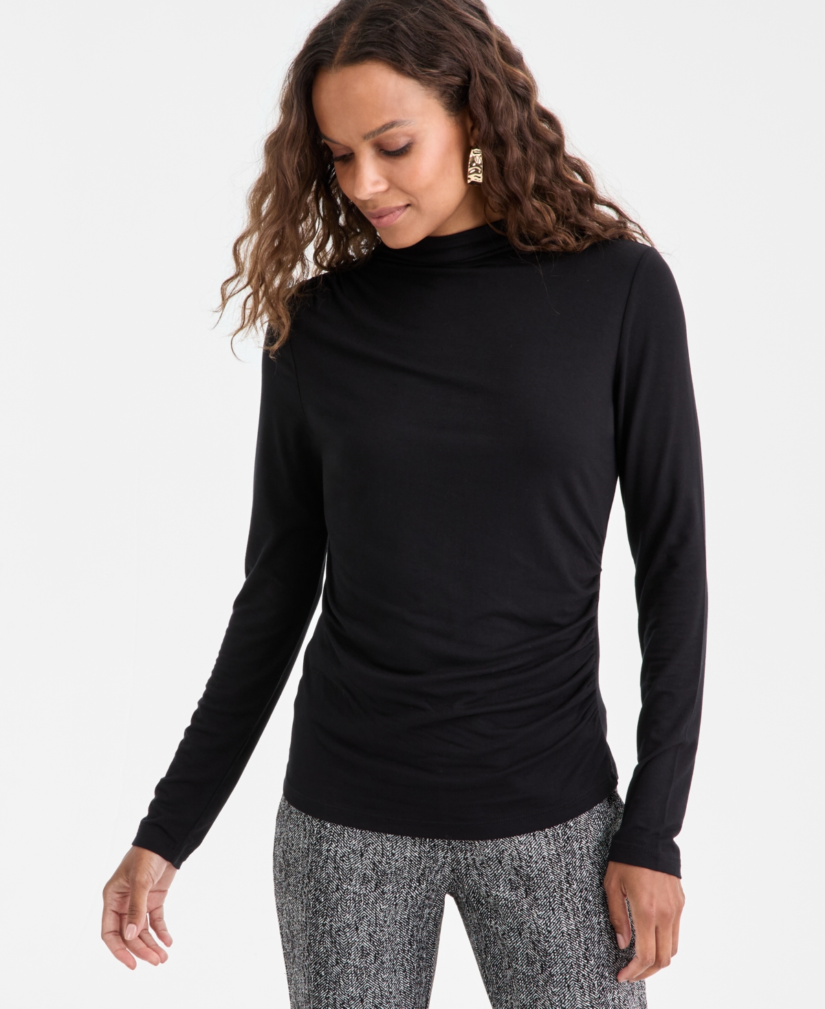 Click here for I.n.c. International Concepts Petite Mock-Neck Top... prices