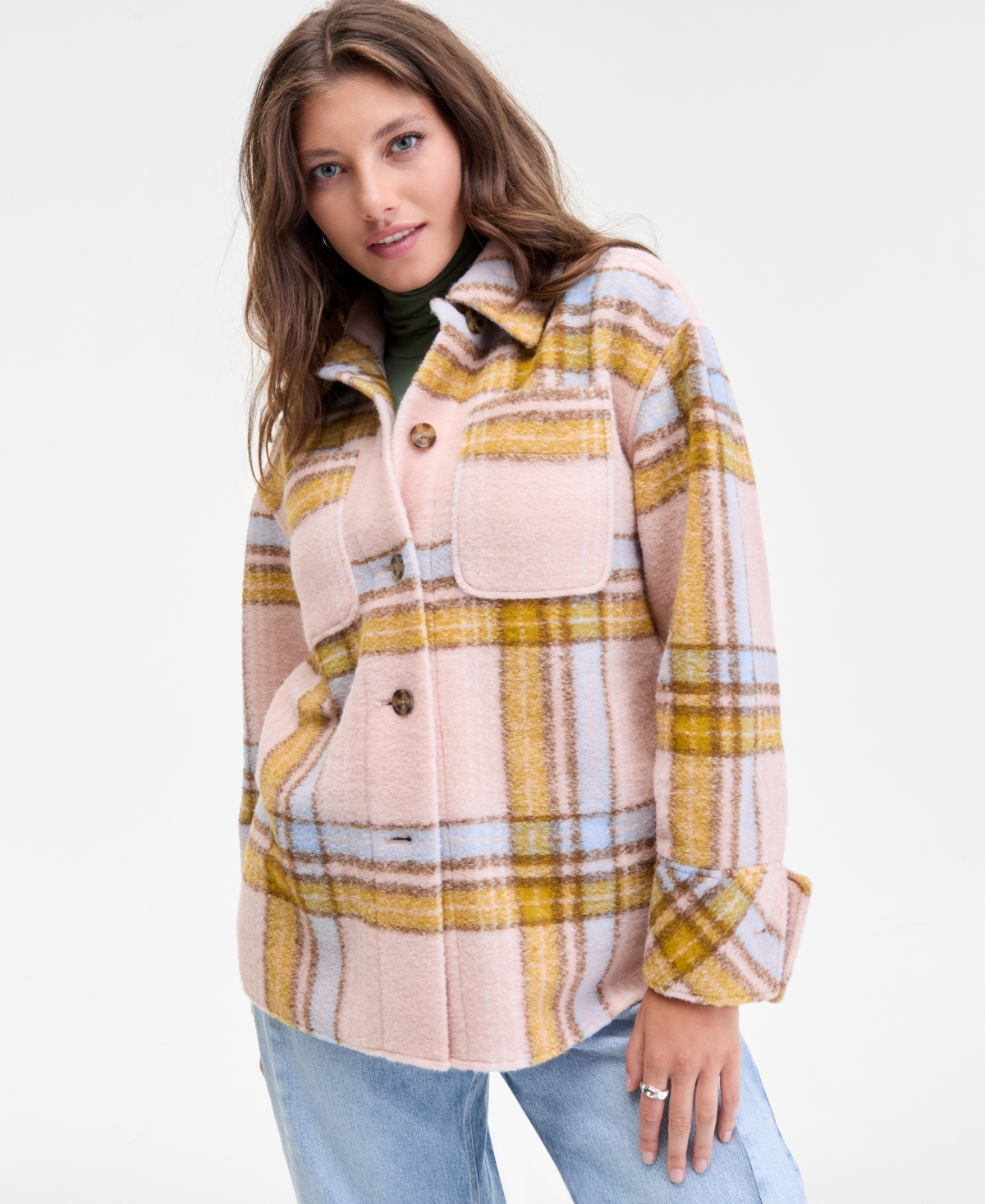 Click here for On 34th Womens Relaxed Plaid Shacket  Macys Exclus... prices