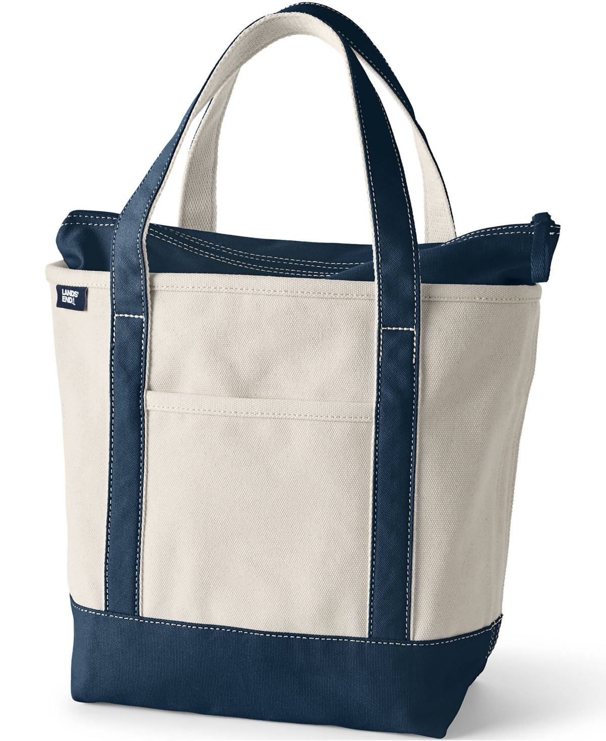 Click here for Lands End Medium 5 Pocket Zip Top Canvas Tote Bag... prices