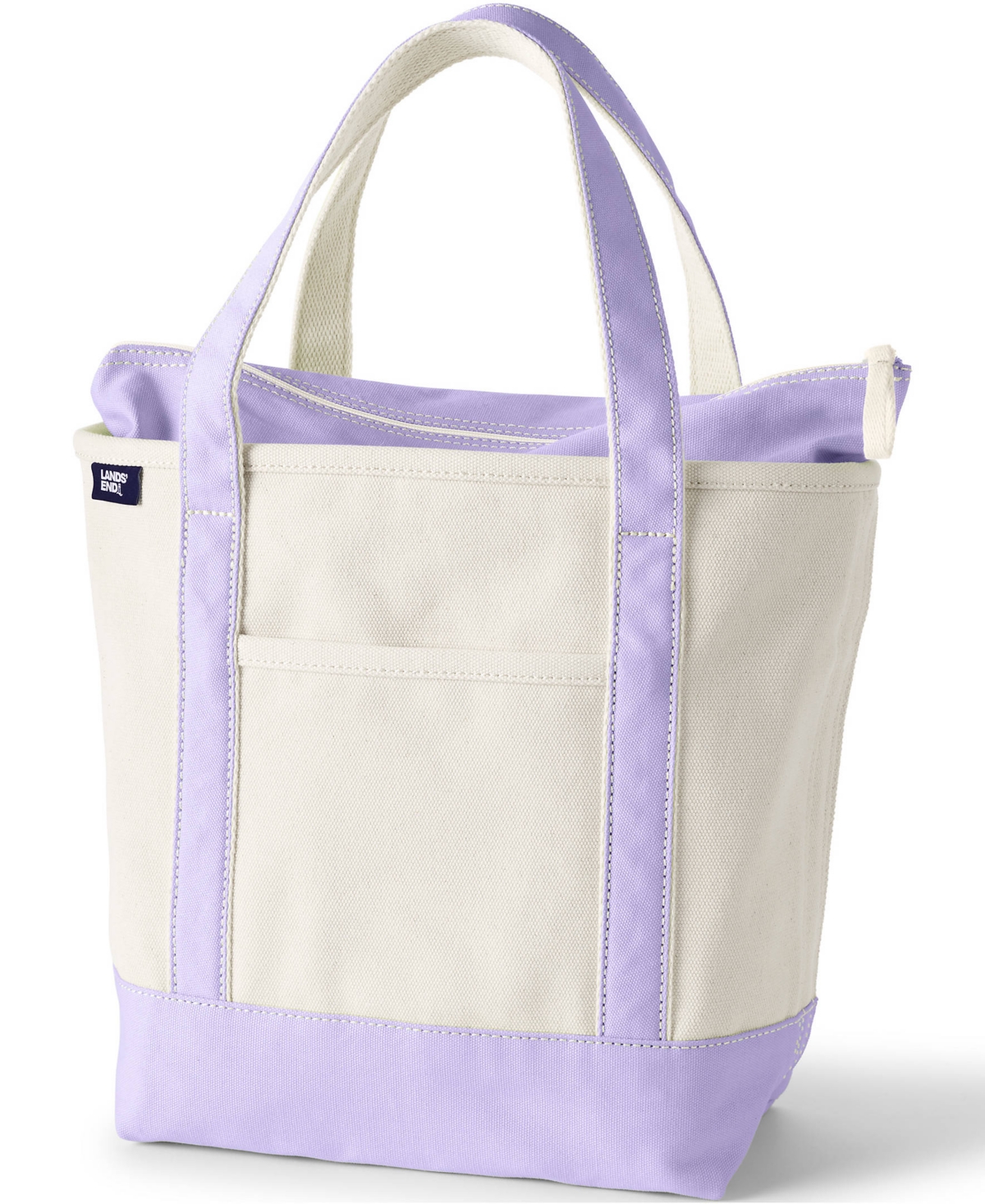Click here for Lands End Medium 5 Pocket Zip Top Canvas Tote Bag... prices