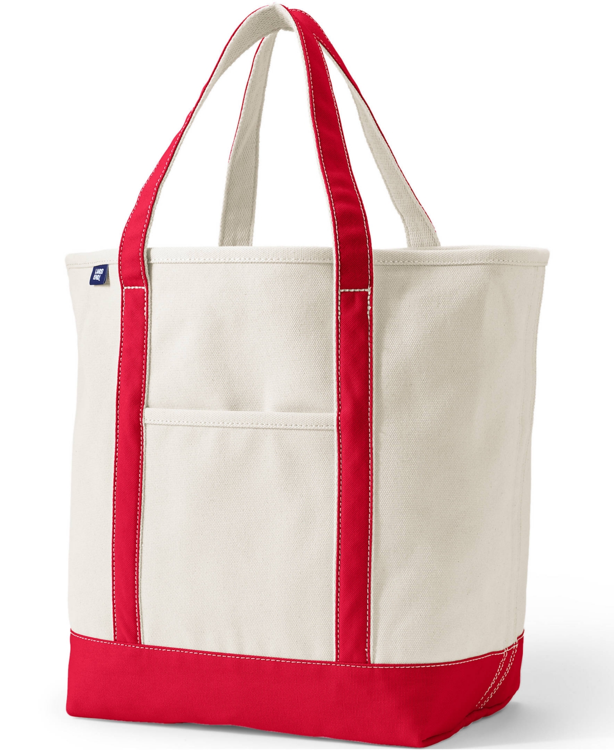 Click here for Lands End Large 5 Pocket Open Top Canvas Tote Bag... prices