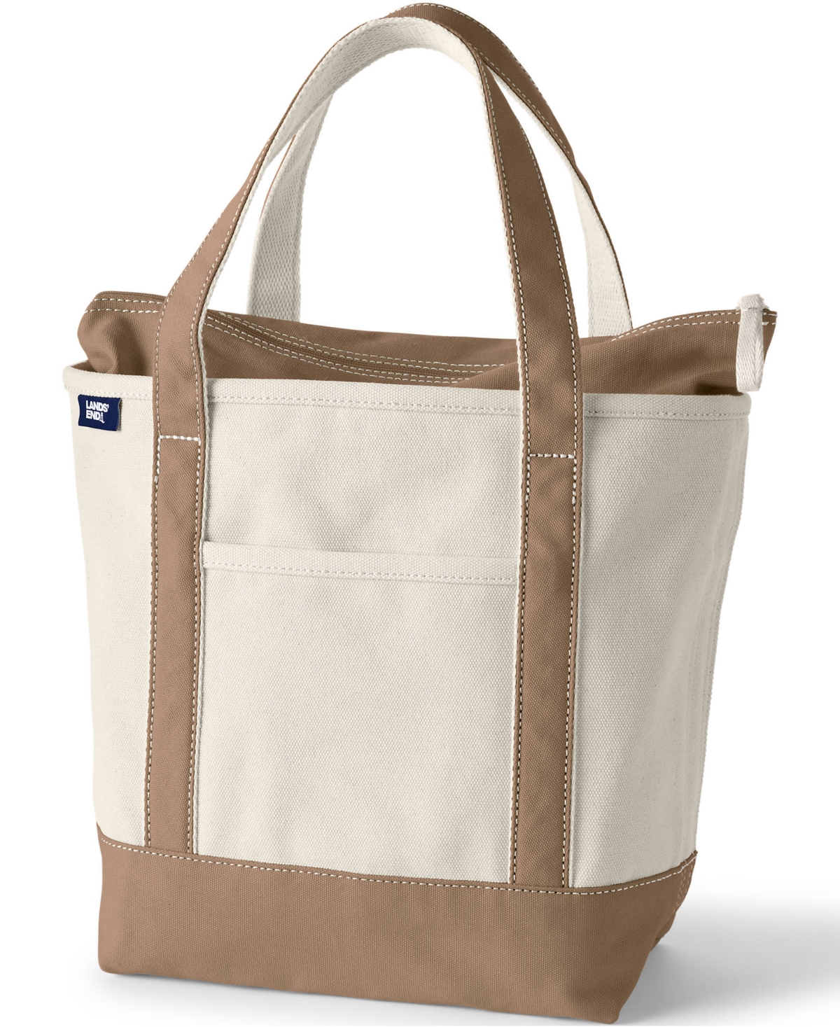 Click here for Lands End Medium 5 Pocket Zip Top Canvas Tote Bag... prices