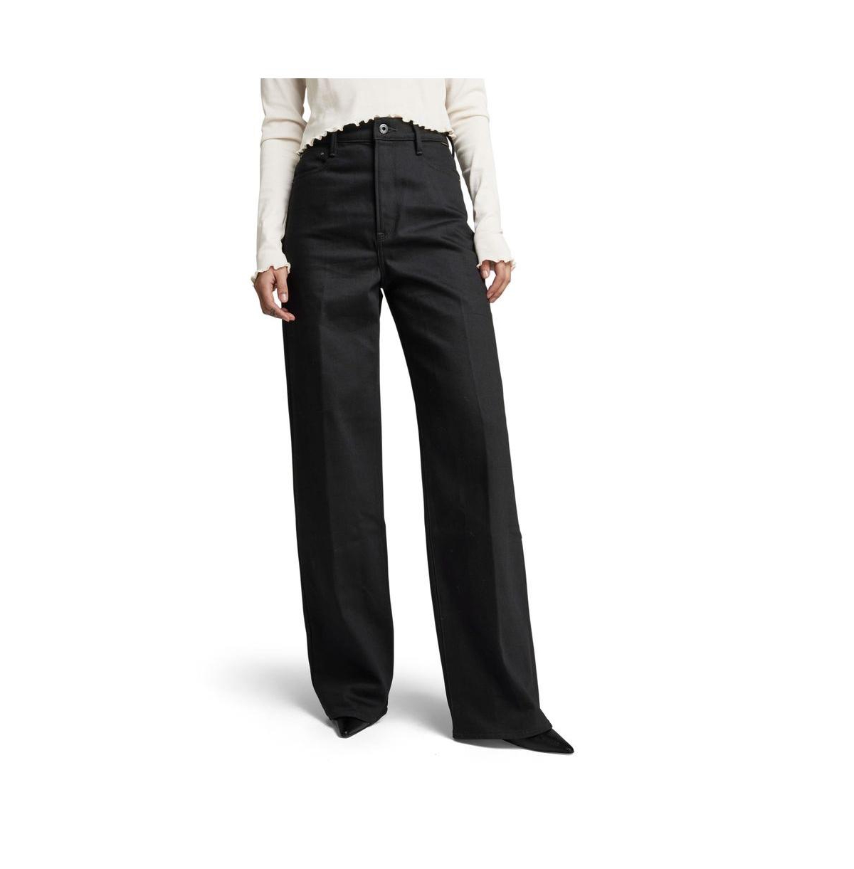 Click here for G-Star Womens Deck 2 High Loose Jeans - Pitch blac... prices