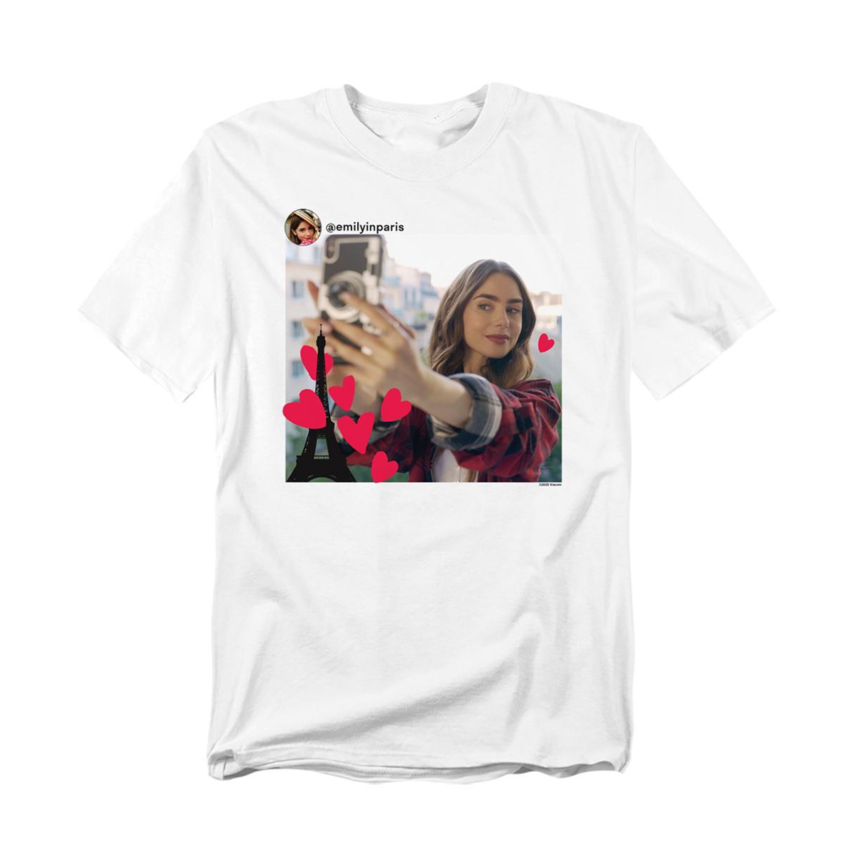 Click here for Logovision Mens Emily In Paris Selfie T-Shirt - Wh... prices
