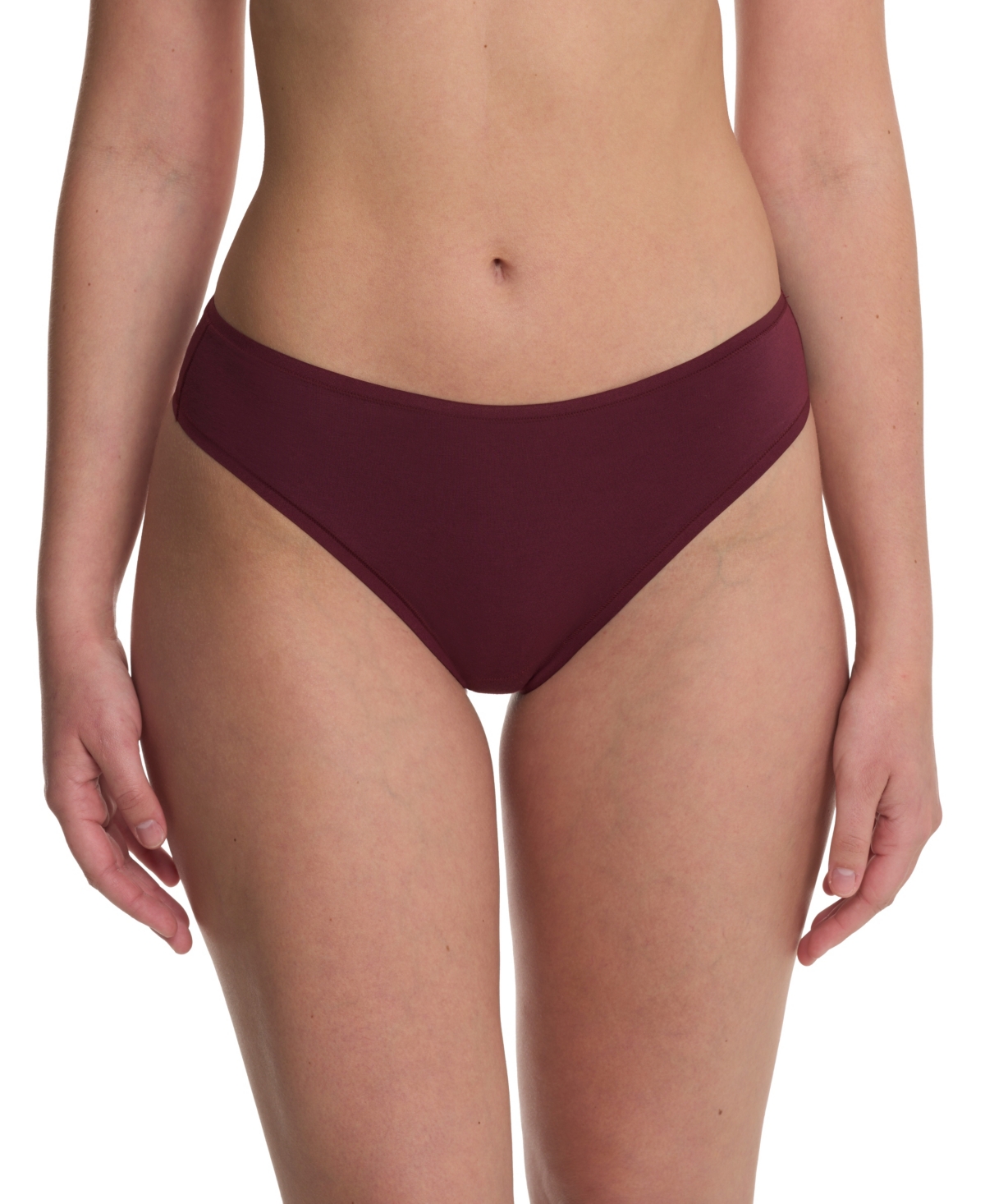 Click here for Natori Womens Bliss Bare Cotton Thong - Royal fig prices