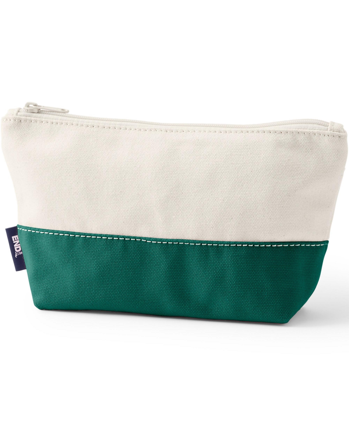 Click here for Lands End Zipper Canvas Pouch - Natural/bright spr... prices