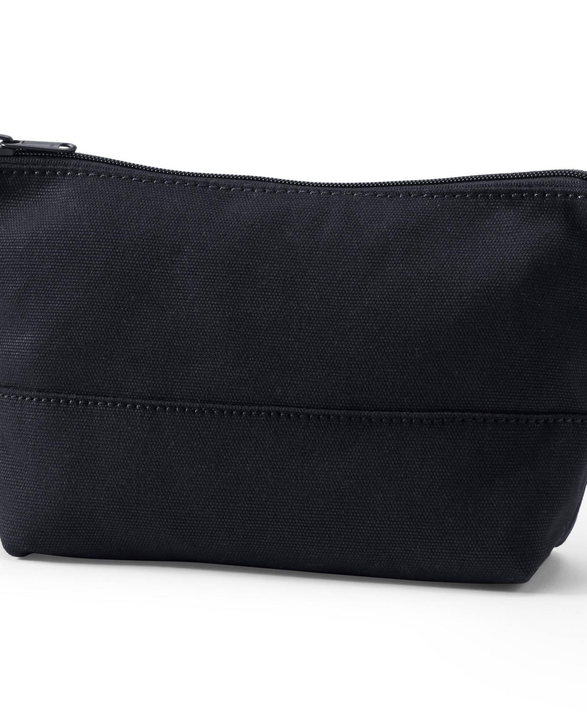 Click here for Lands End Zipper Canvas Pouch - Black/black prices