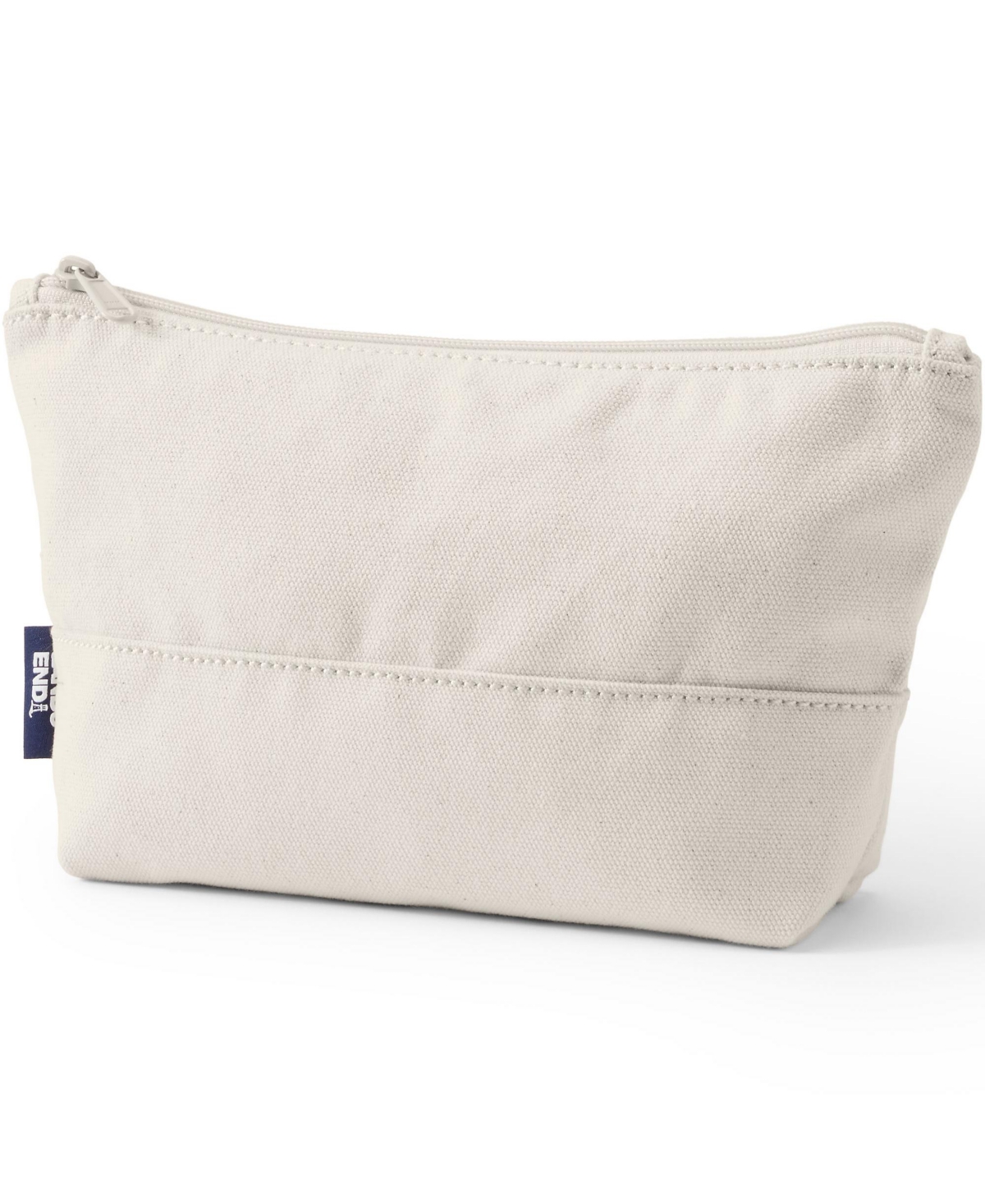 Click here for Lands End Zipper Canvas Pouch - Natural/natural prices
