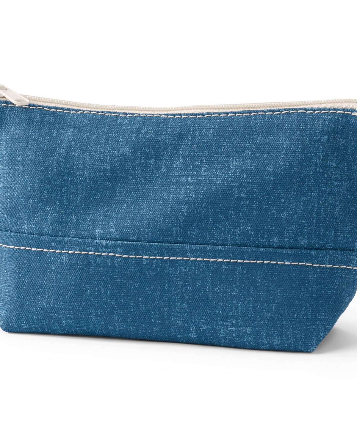Click here for Lands End Zipper Canvas Pouch - Denim blue prices