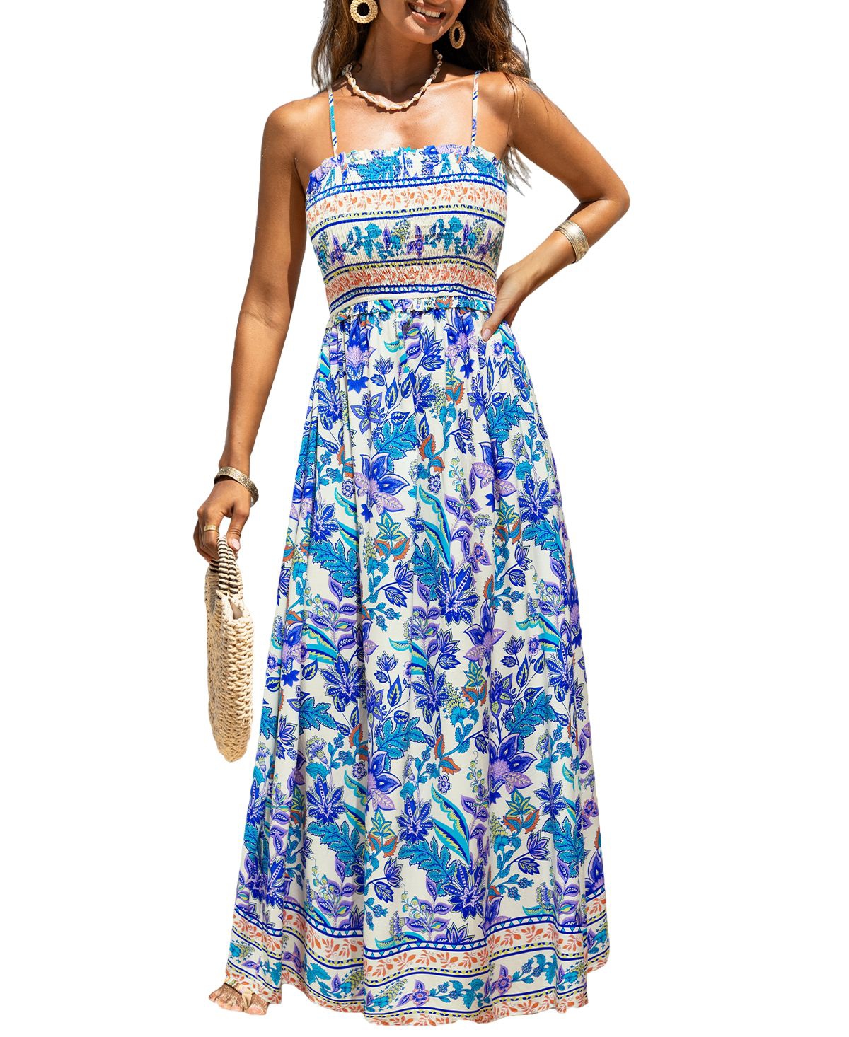Click here for Cupshe Womens Papaya Punch Floral Maxi Beach Dress... prices