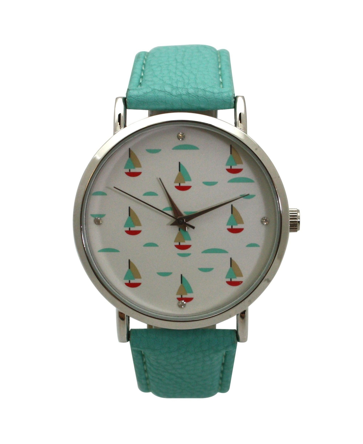 Womens Olivia Pratt(tm) Leather Sailing Boats Dial Watch - 5148844