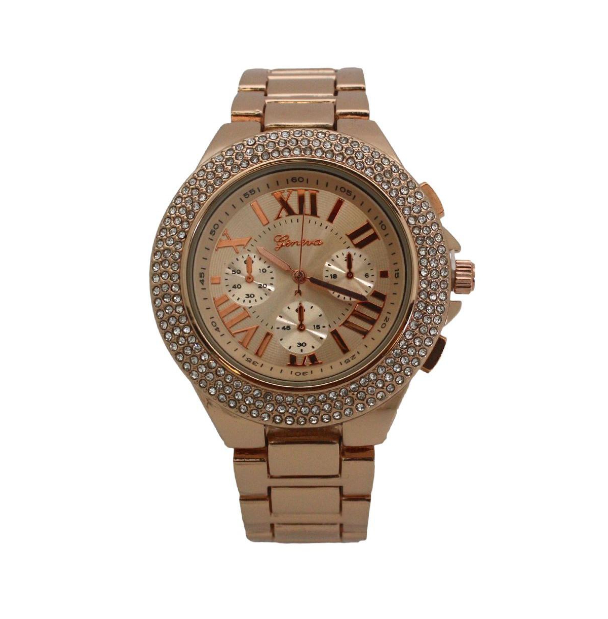 Click here for Rosegold Classy 3-Dial and Rhinestone Bezel Metal... prices