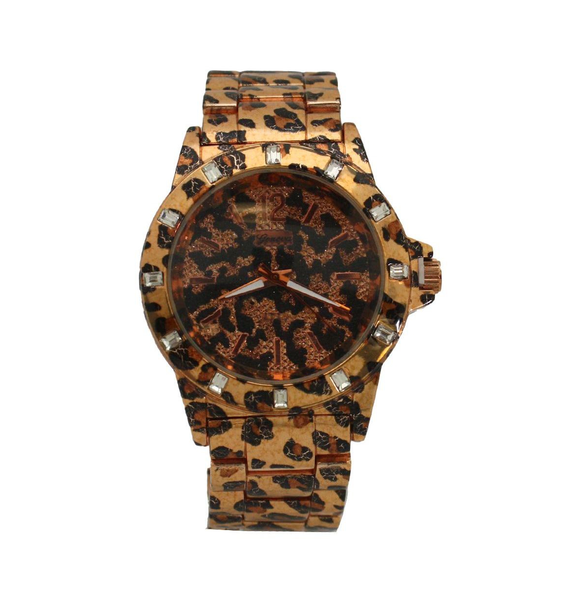 Click here for Rose Leopard Womens Animal Print Metal Watch - Ros... prices