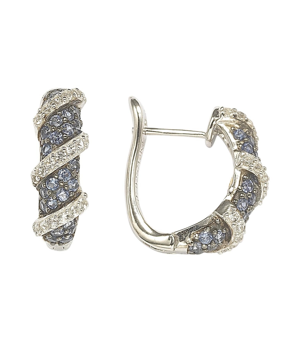 Click here for Suzy Levian Sterling Silver Sapphire & Created Whi... prices