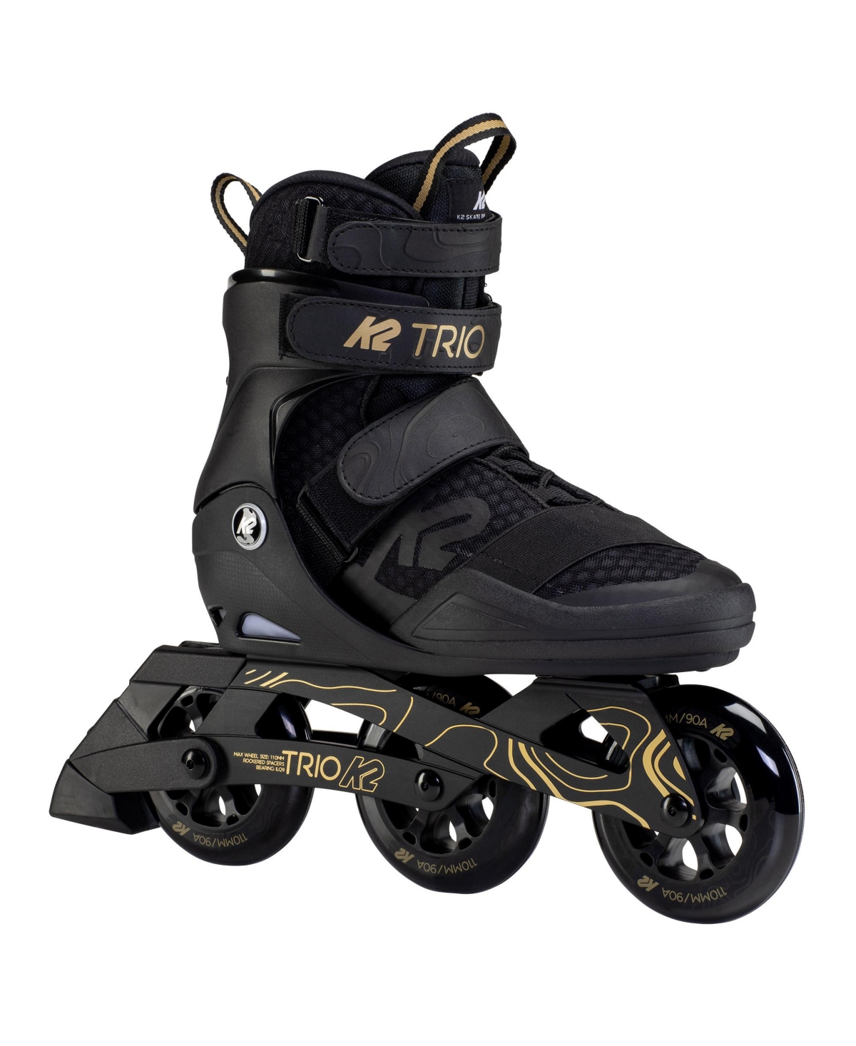 Click here for K2 Trio 110 Mens Urban Inline Skates - Black/gold prices