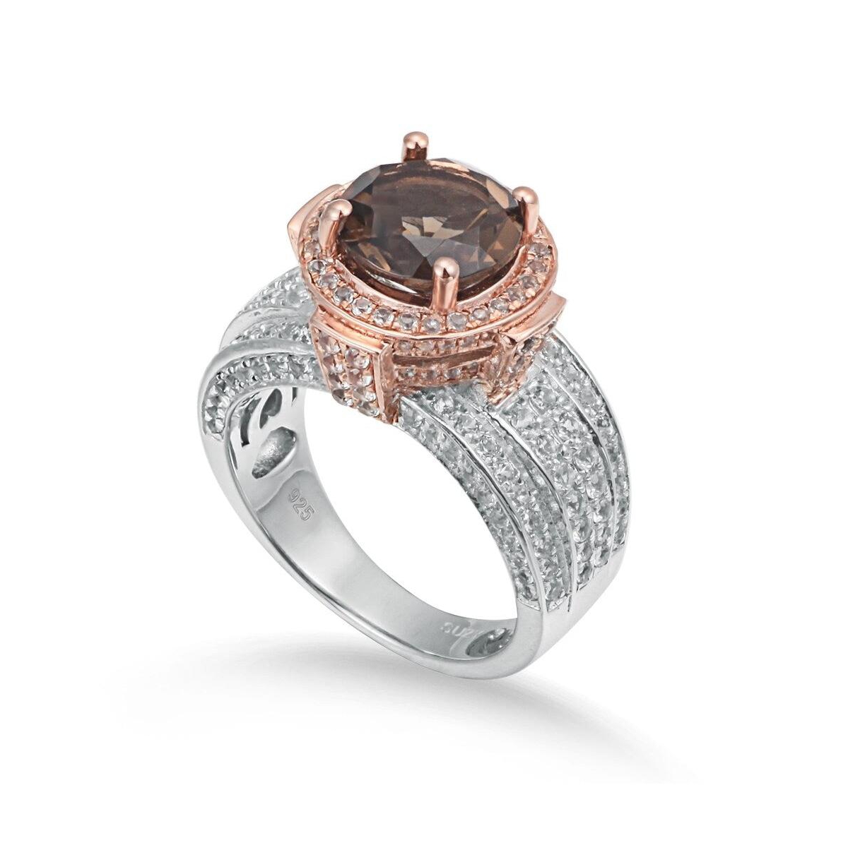 Click here for Suzy Levian New York Two-Tone Sterling Silver Roun... prices