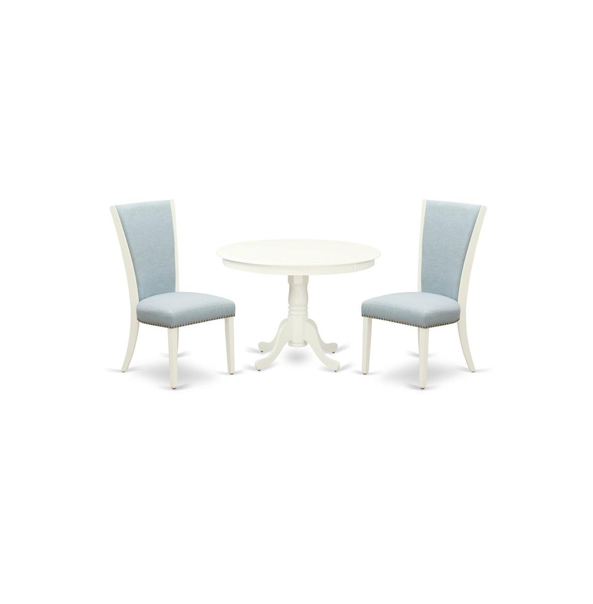 Click here for East West Furniture wooden dining table set of two... prices