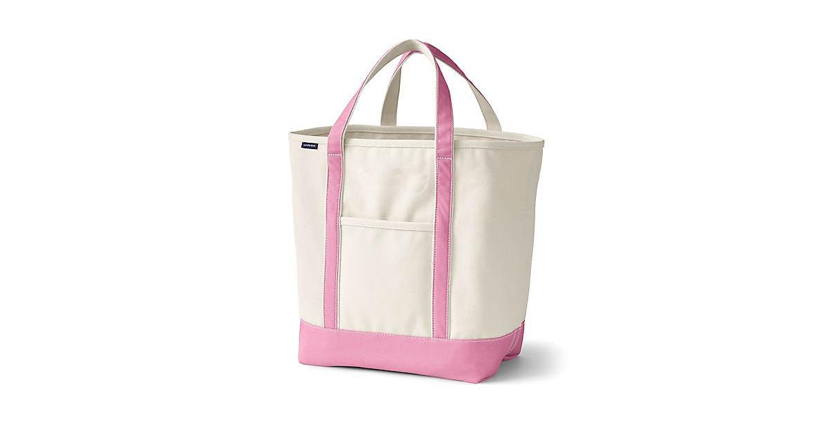 Click here for Lands End Large 5 Pocket Open Top Canvas Tote Bag... prices