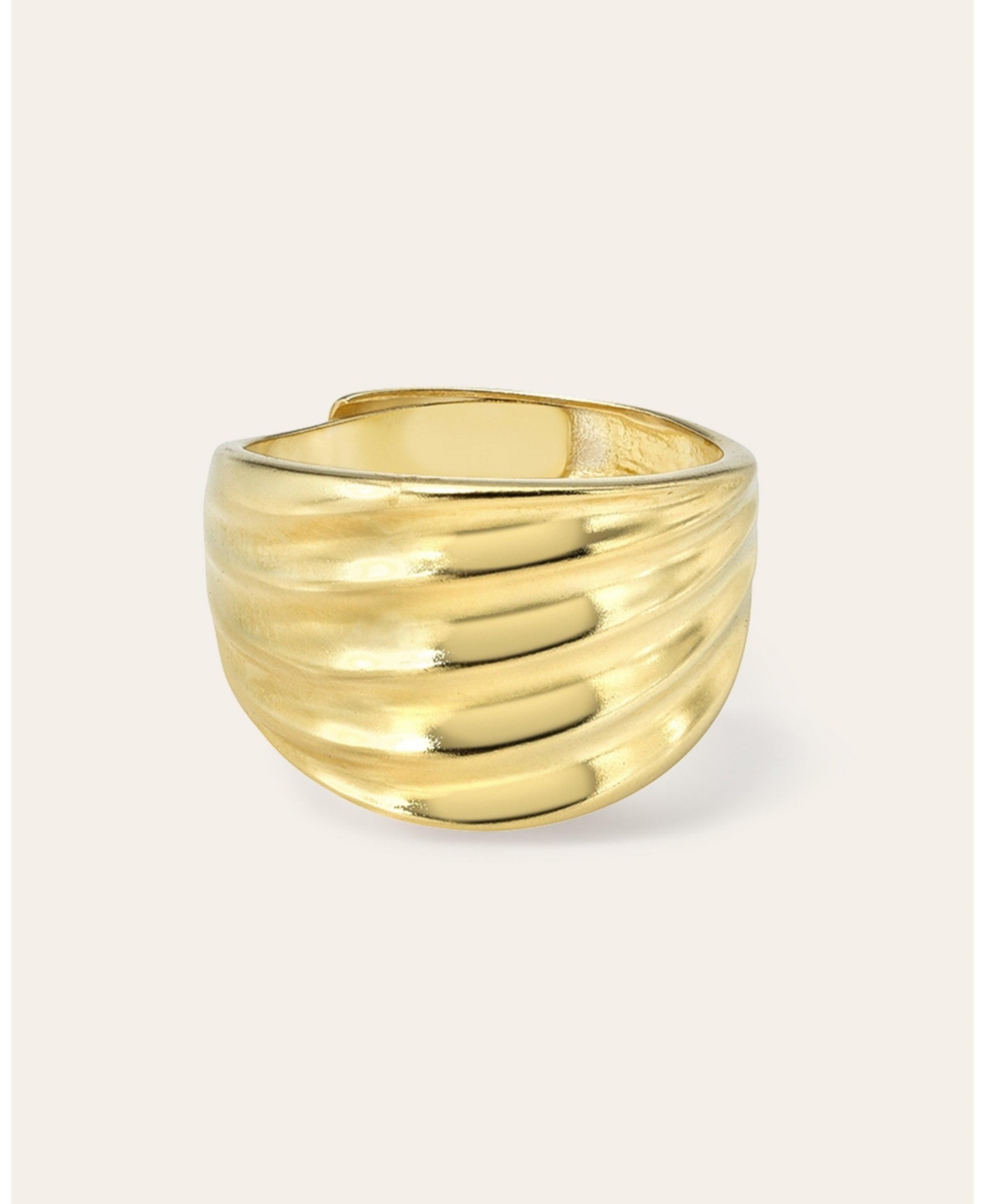 Click here for Zoe Lev Wavy Band Ring - Yellow gold vermeil prices