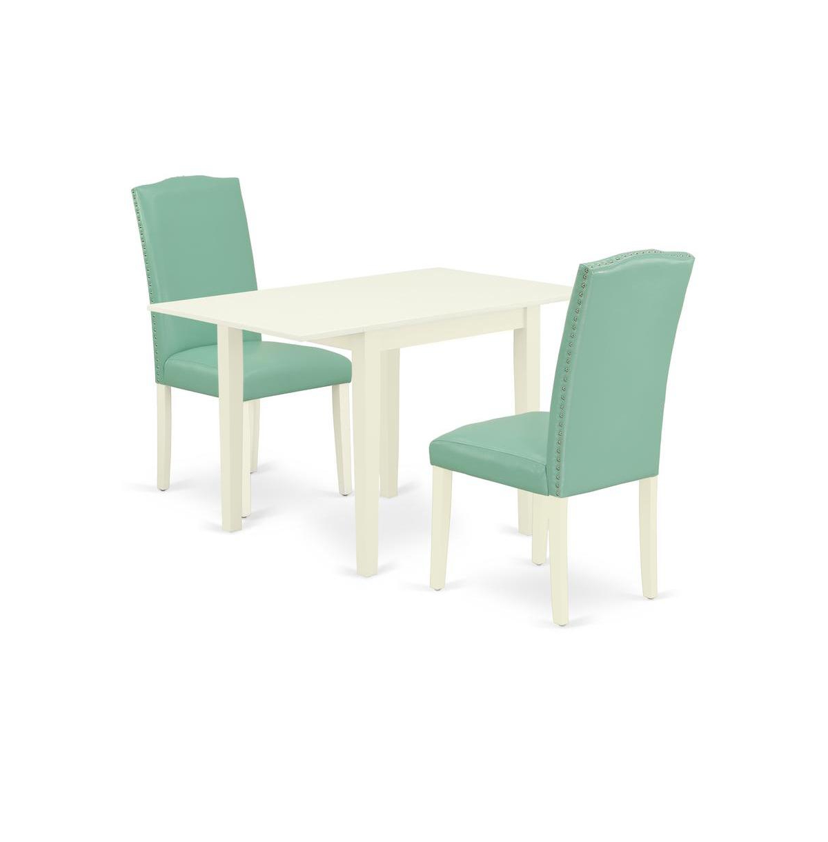 Click here for East West Furniture Dining Room Set Linen White -... prices