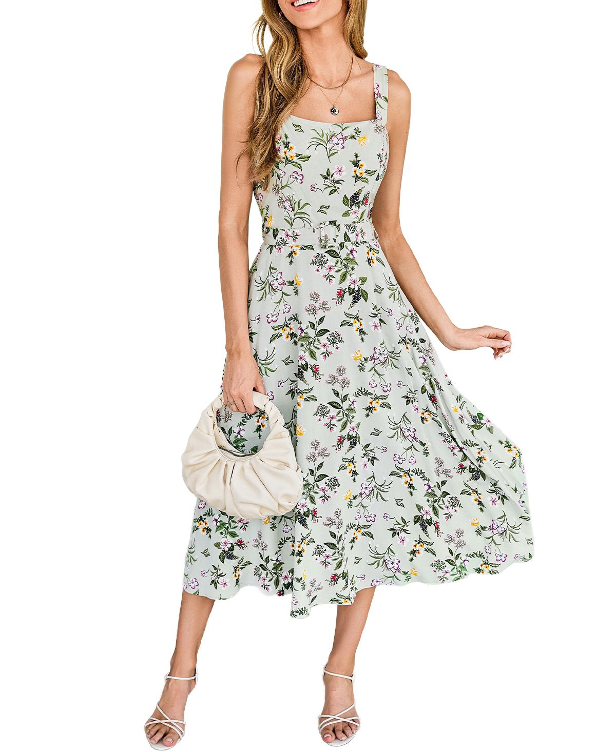 Click here for Cupshe Womens Play the Part Floral Midi Beach Dres... prices