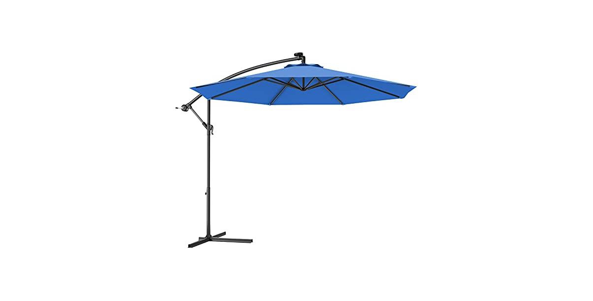 Click here for 10 Feet Offset Hanging Umbrella with Base and Infi... prices
