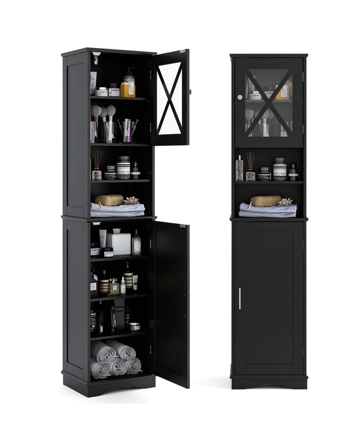 Click here for Costway 67" Tall Bathroom Cabinet Freestandin... prices