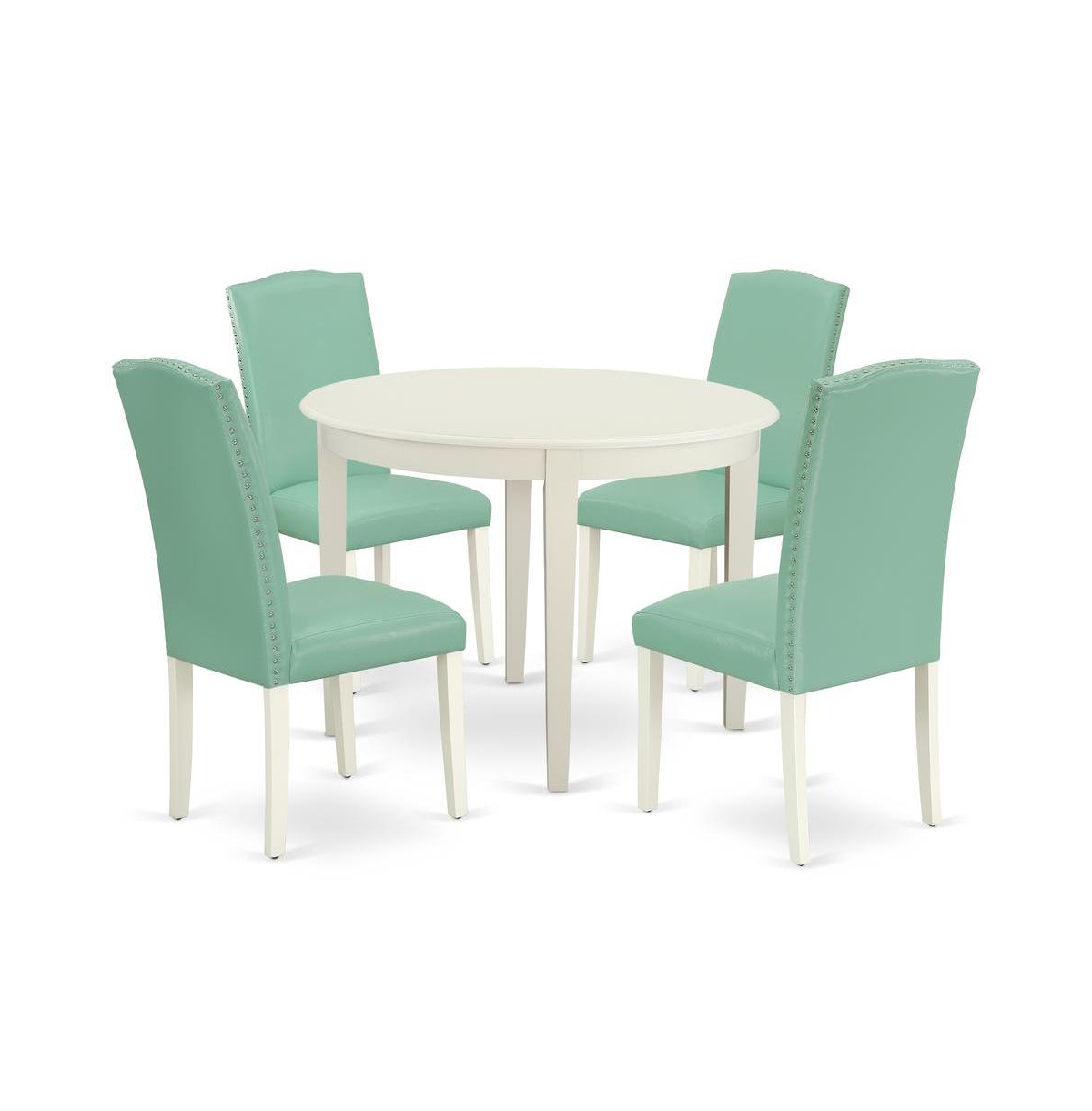 Click here for East West Furniture Dining Room Set Linen White -... prices