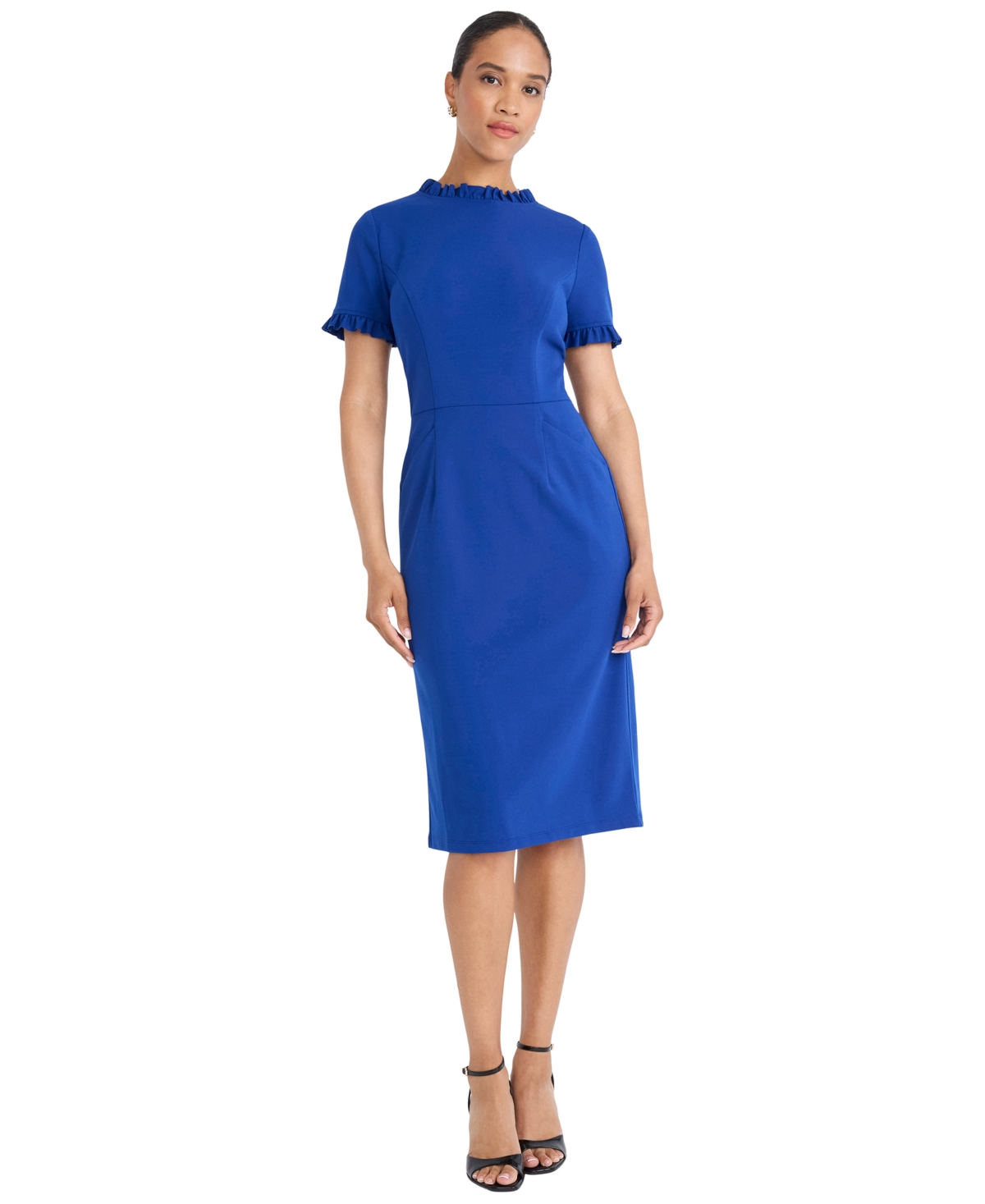 Click here for Maggy London Womens Ruffled-Trim Sheath Dress - So... prices