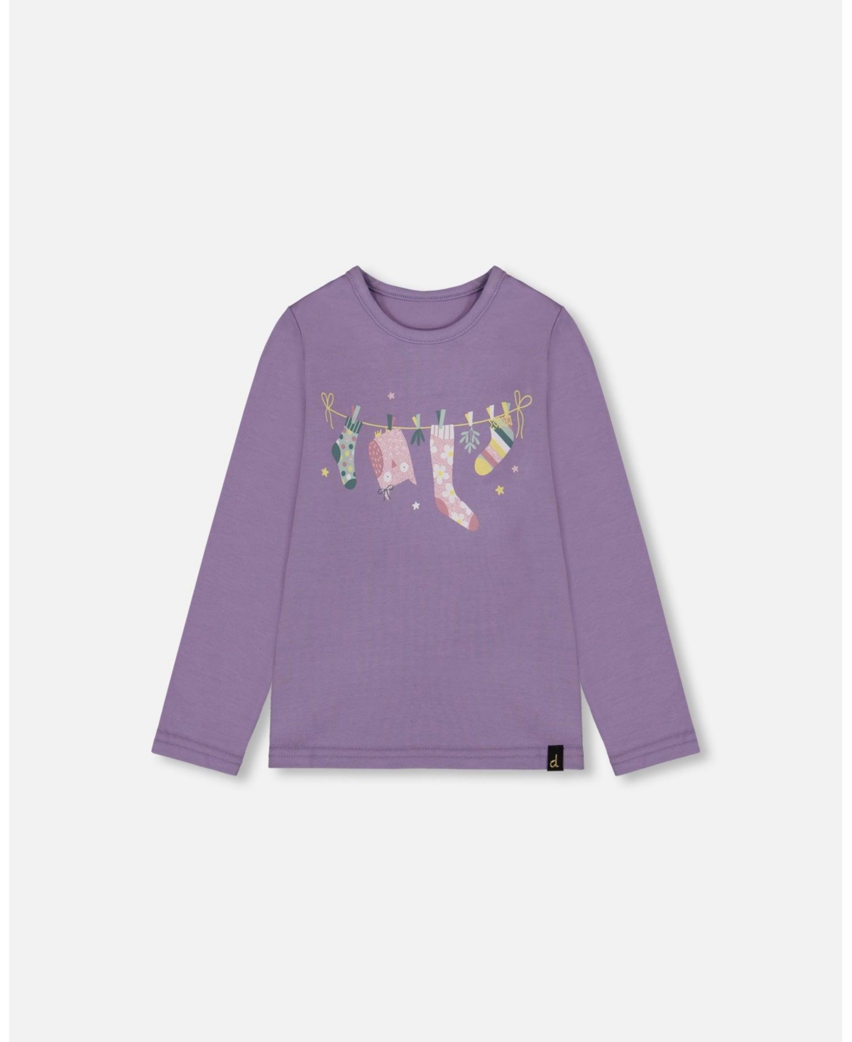 Click here for Deux par Deux Big Girls Cotton Jersey Top Purple G... prices