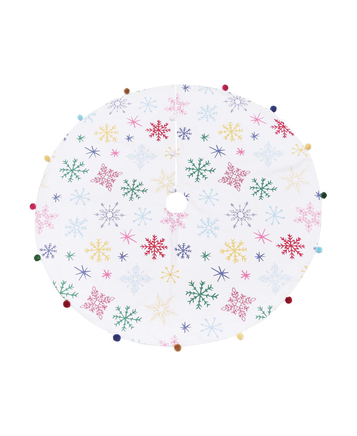 Click here for carol & frank Boho Christmas Tree Skirt - Blue prices