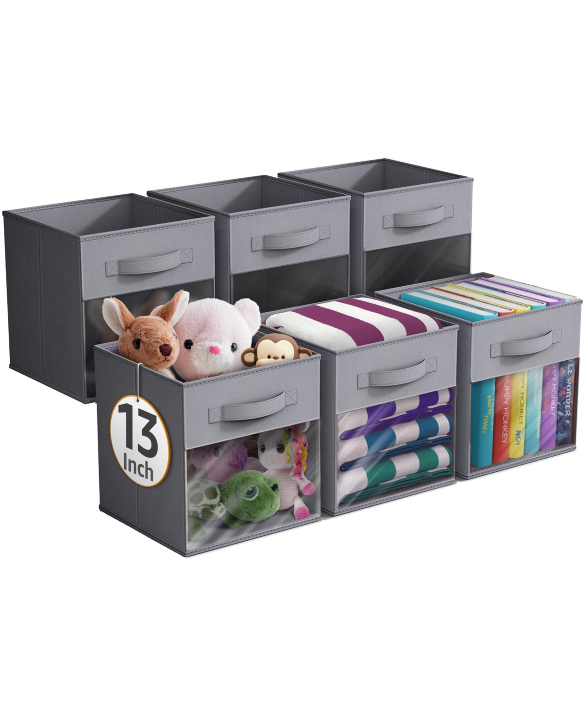 Click here for Sorbus 13 Inch 6 Pack Collapsible Fabric Storage B... prices