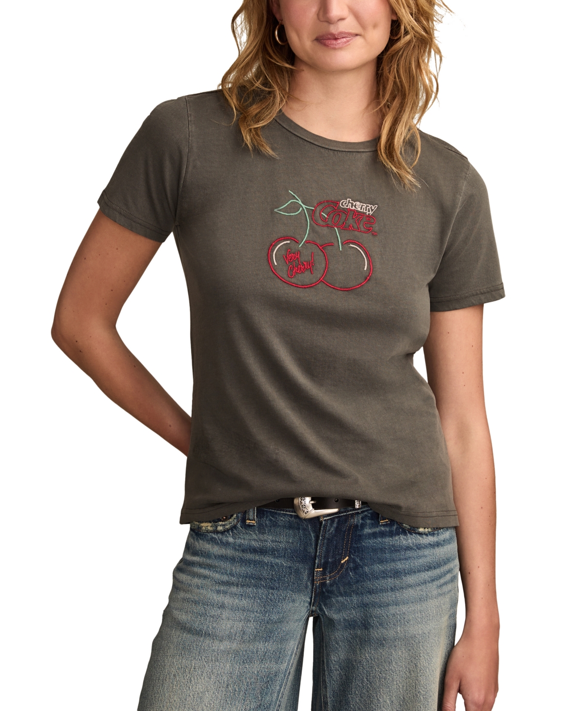 Click here for Lucky Brand Womens Very Cherry Coke Classic Crew N... prices