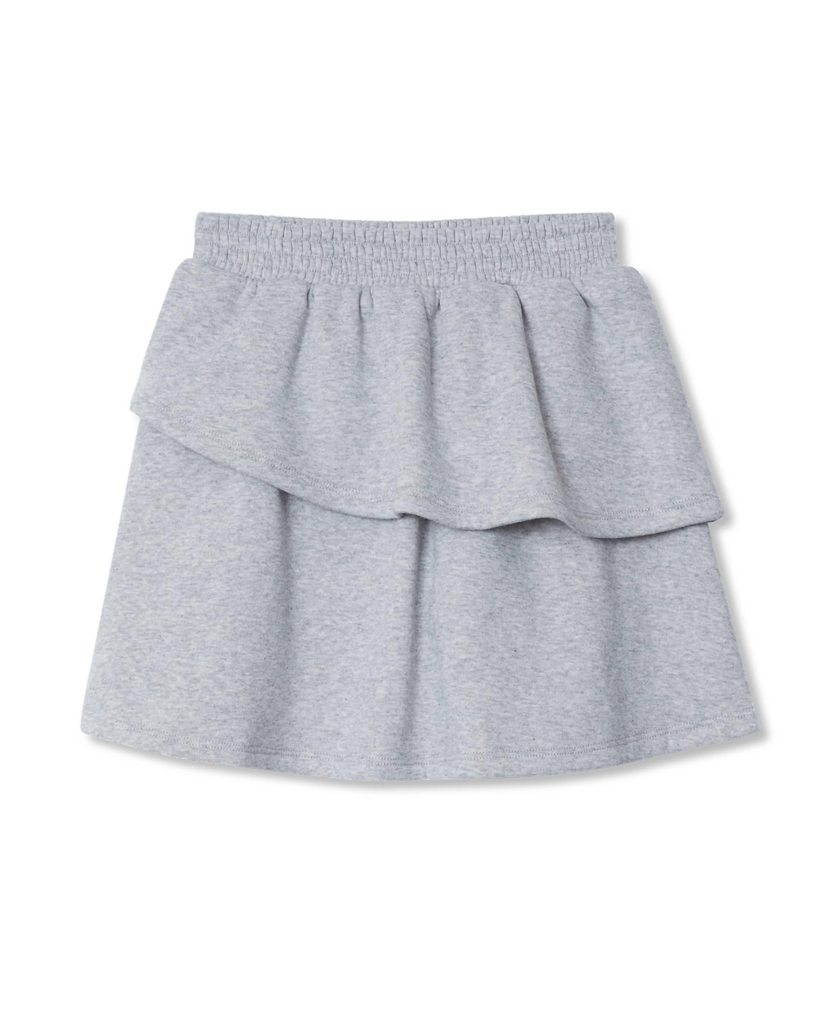 Click here for Lands End Girls Tiered Fleece Skort - Gray heather prices
