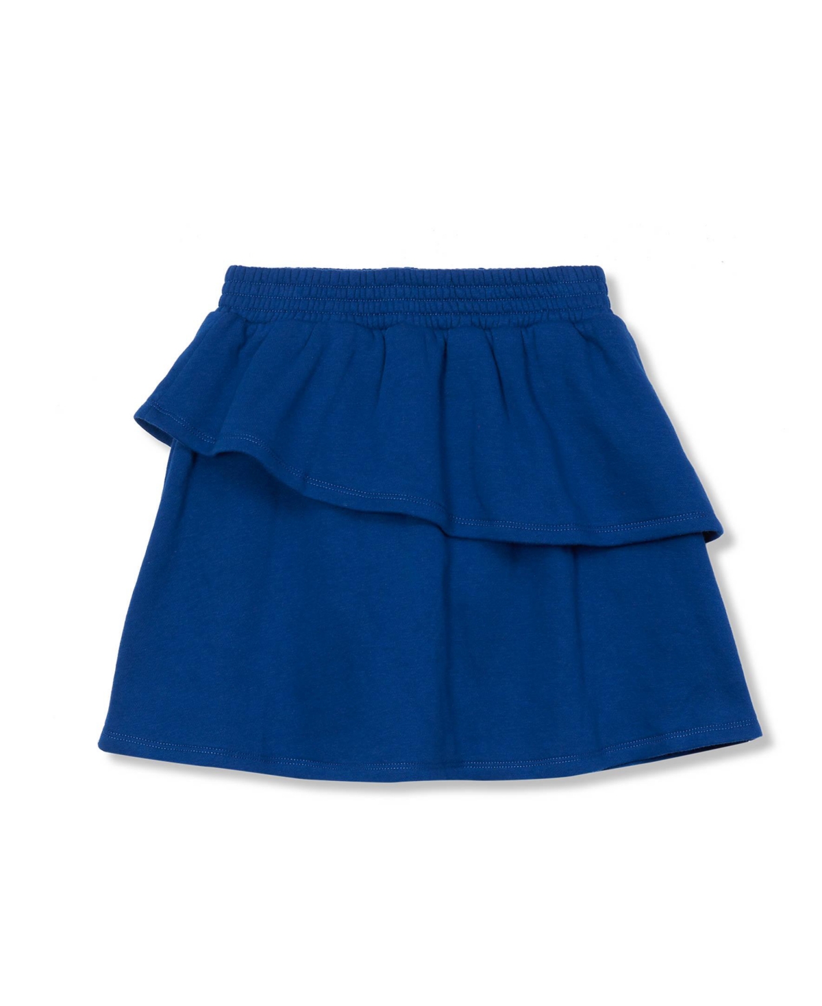 Click here for Lands End Girls Tiered Fleece Skort - Midnight blu... prices