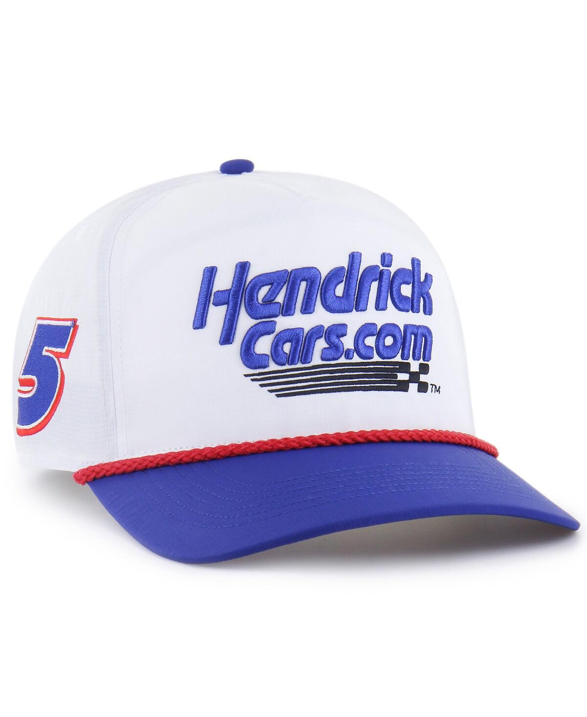 Click here for 47 Brand Mens White/Royal Kyle Larson Brrr Hendric... prices